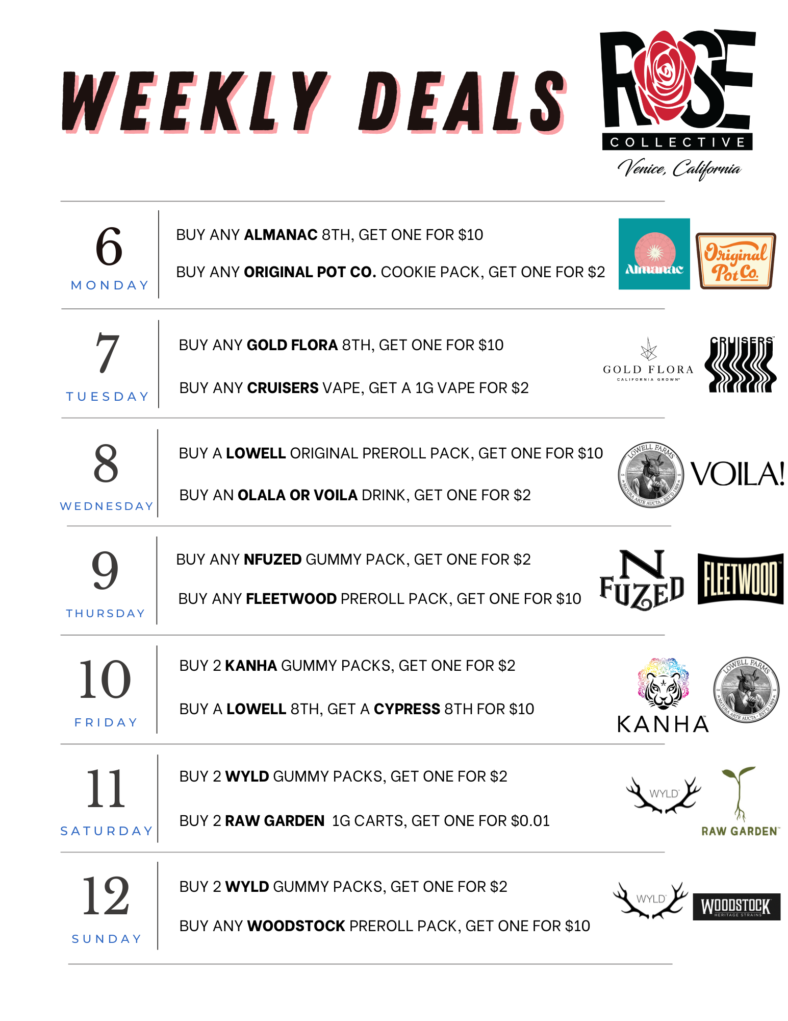 Best Cannabis Deals In Los Angeles | Rose Collective